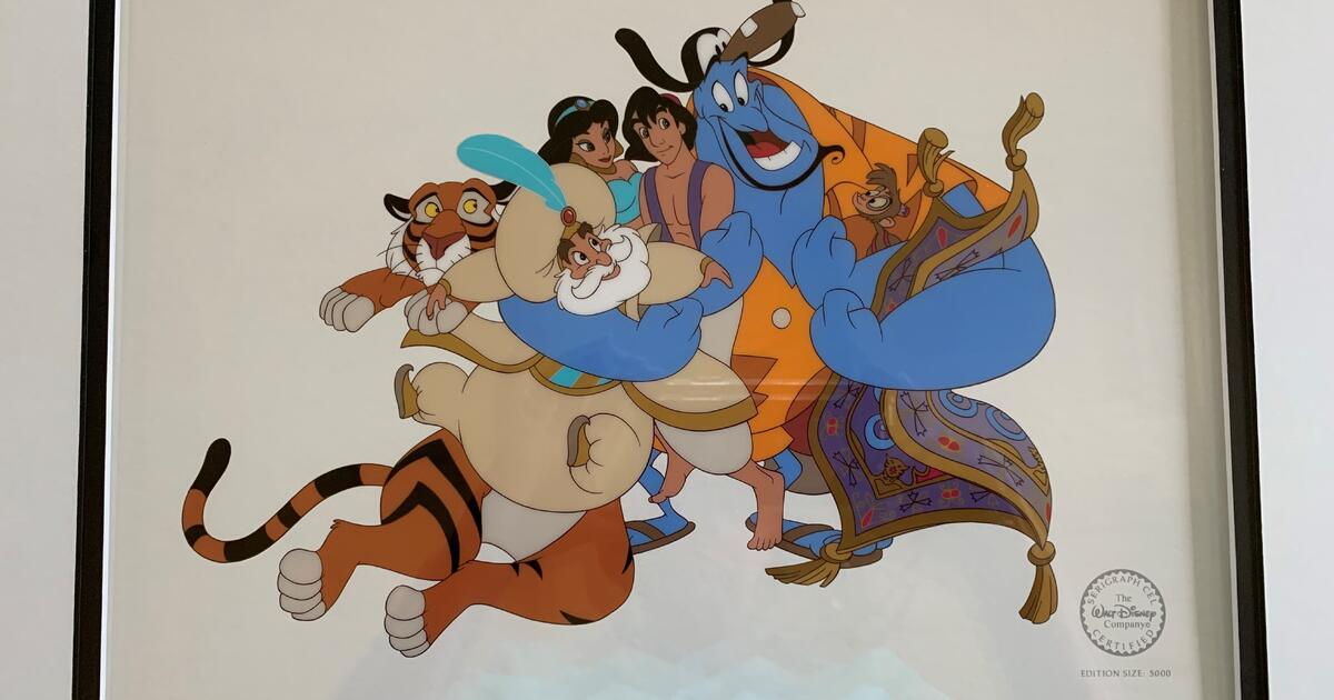 Disney Aladdin “Group Hug” Limited Edition Serigraph Cel for $215 in ...