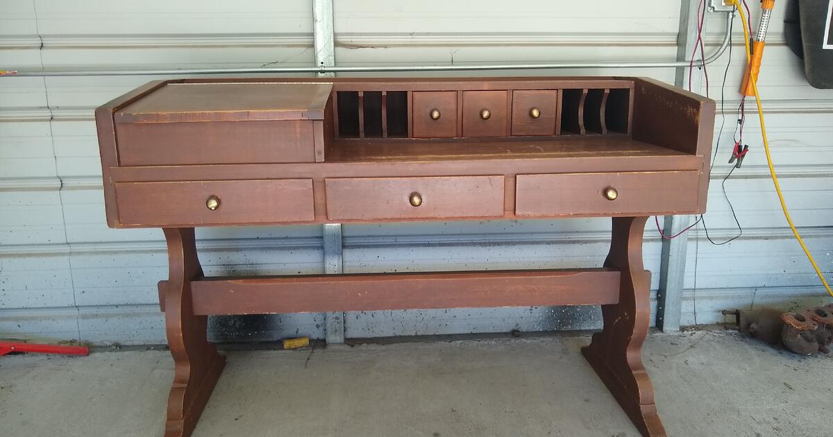 Frontier Desk, solid Heavy Wood , very Old , Antiqueish. for $100 in ...