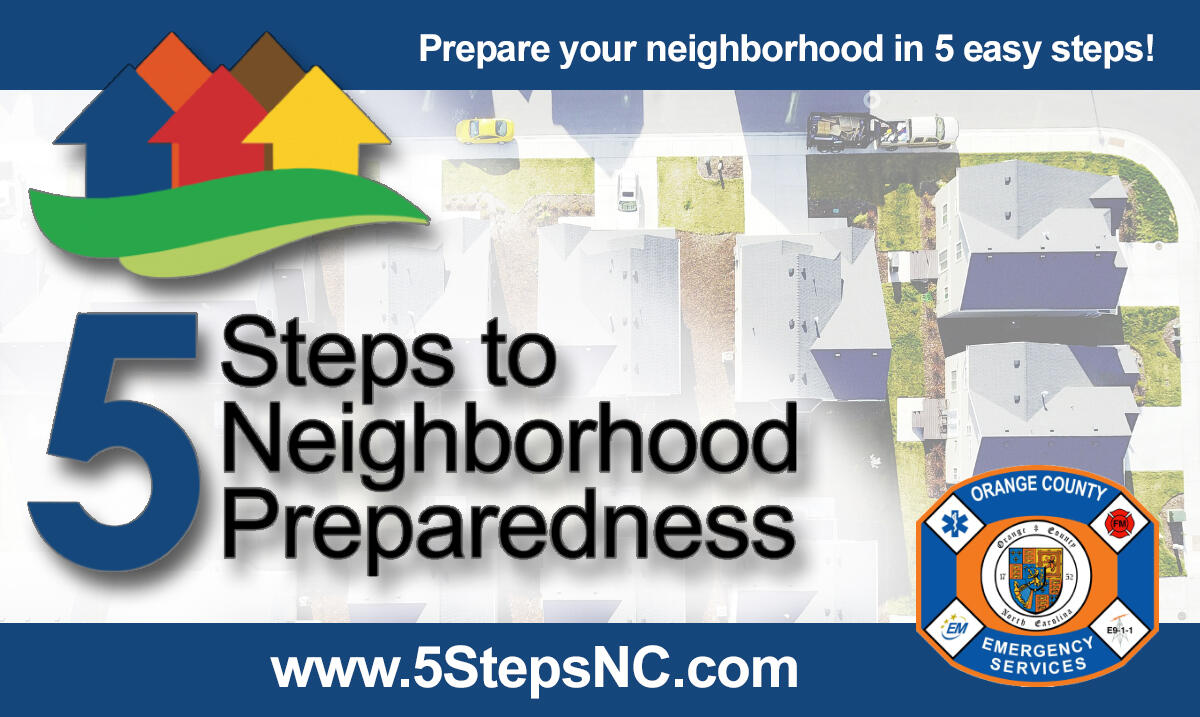 5 Steps to Neighborhood Preparedness Program (Orange County Emergency ...