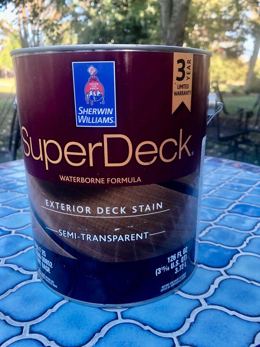 5 Gallons Sherwin Williams Super Deck Stain for $255 in Brentwood, TN ...