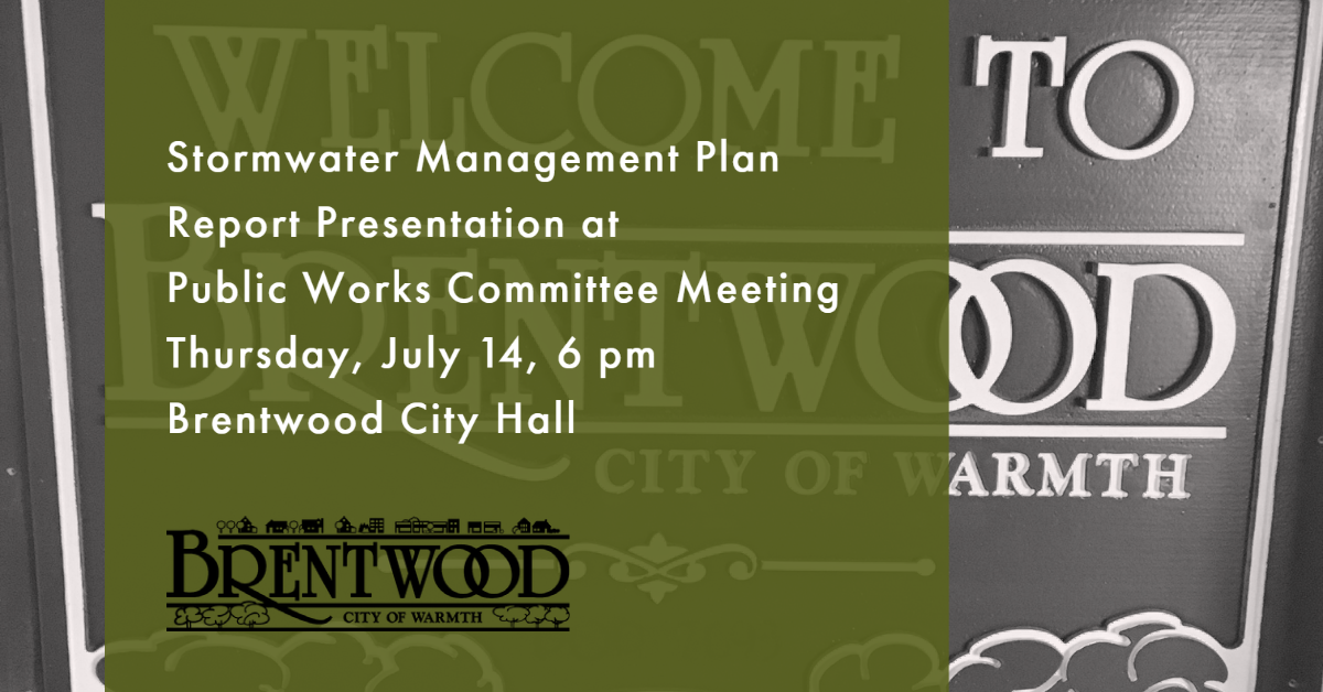 Stormwater Management Plan Report Presentation on July 14 (City of ...