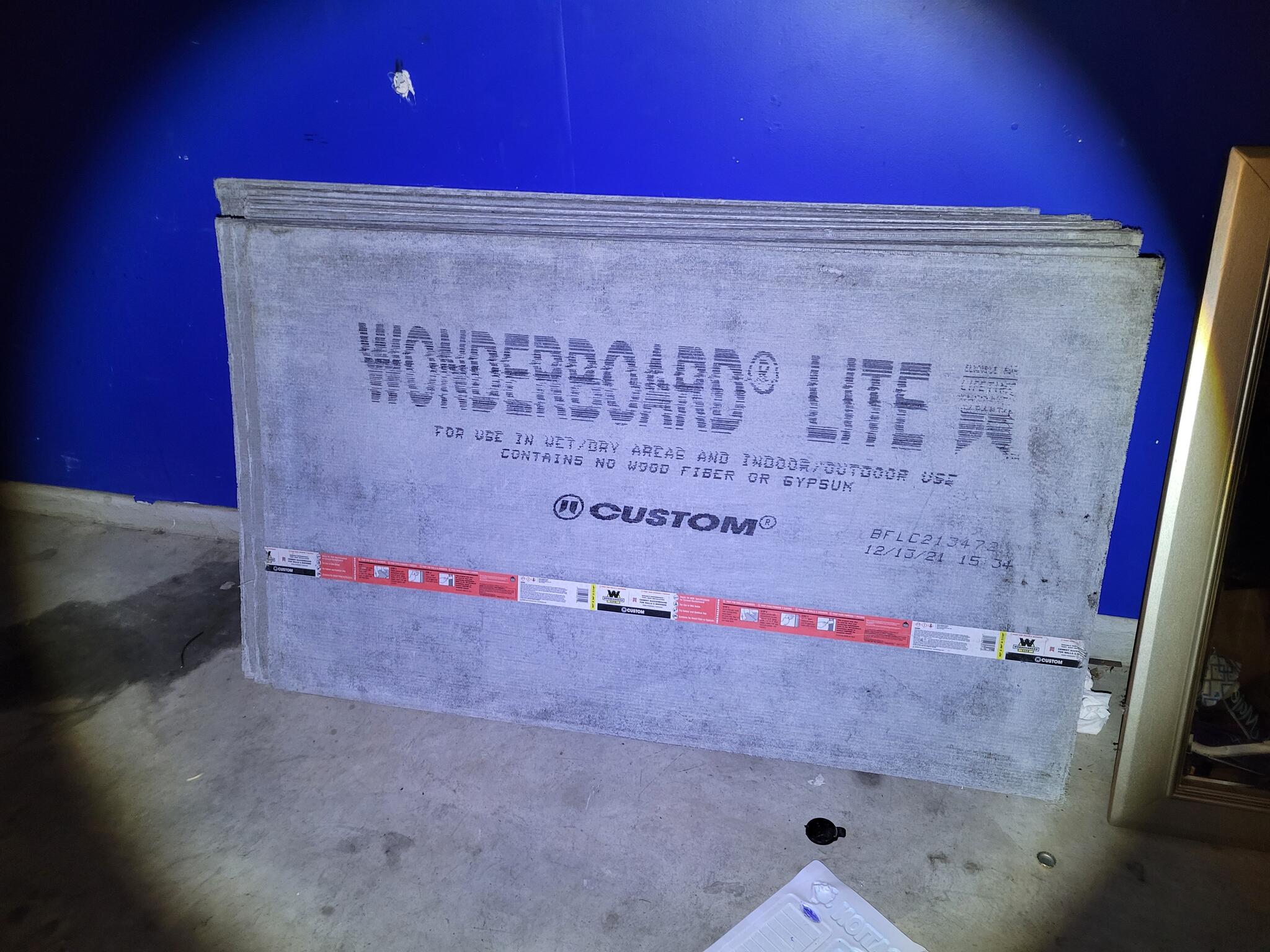 FREE wonderboard lite fiberglass cement backerboard 4 sheets for Free ...