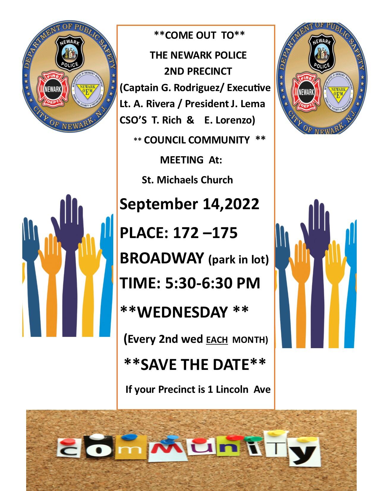 Save The Date - 2nd Precinct Hosts September 14th Community Meeting ...