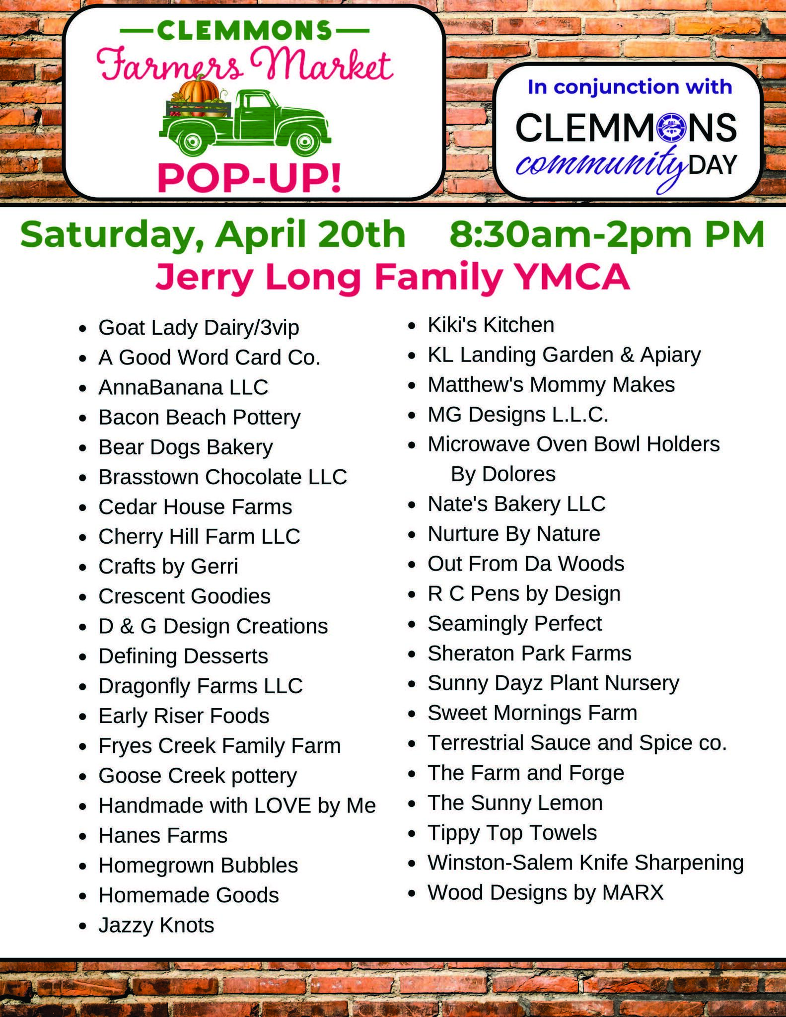 Join us for the first pop-up market of the 2024 season on Saturday ...