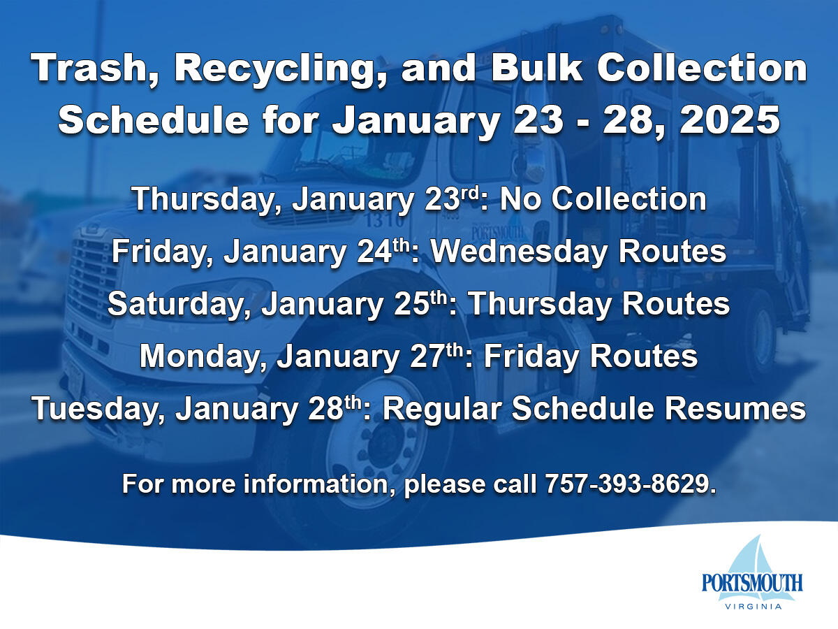 Trash, Recycling, and Bulk Collection Schedule for January 23 - January ...