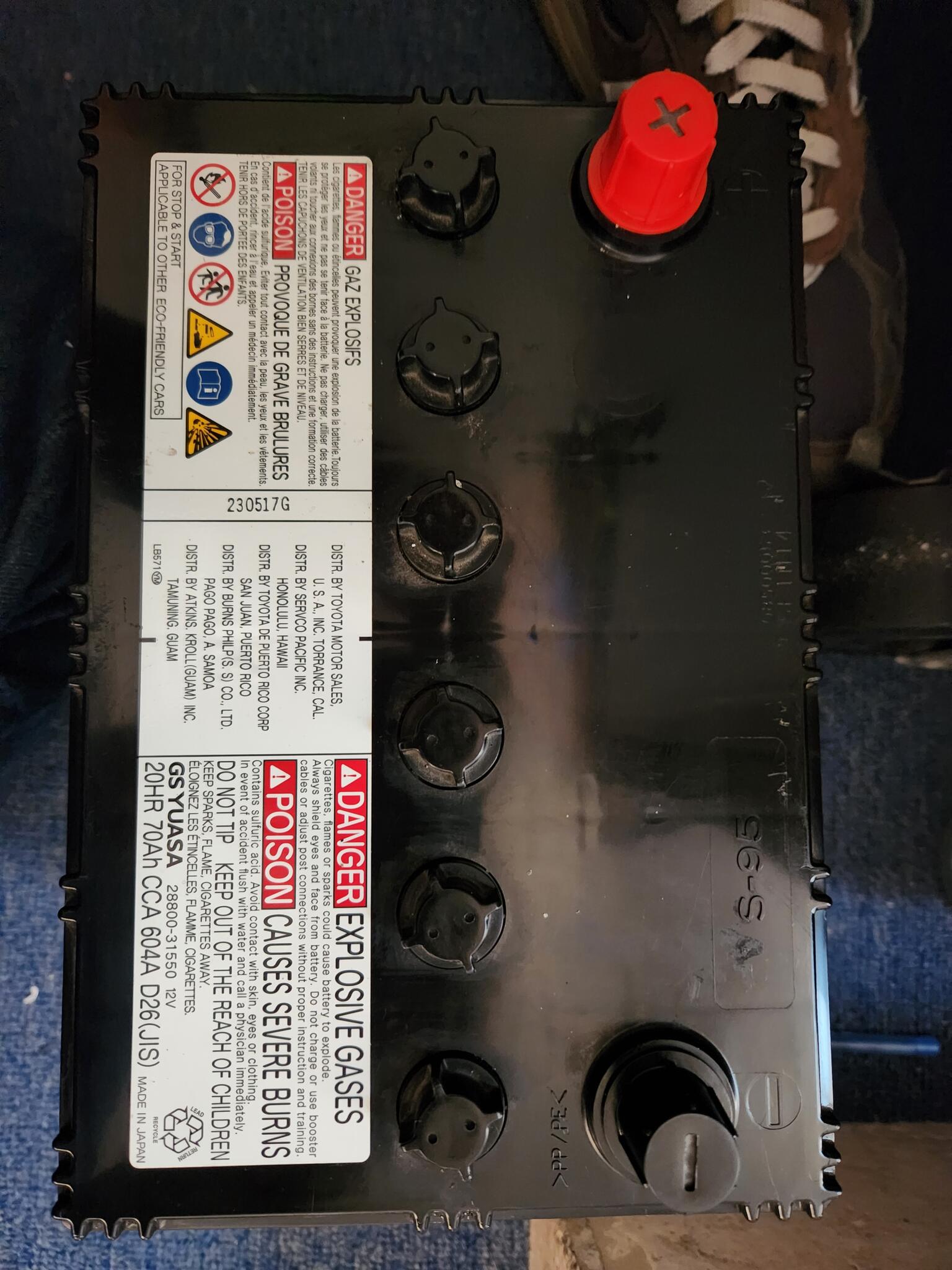 Automotive Enhanced Flooded Battery (EFB) Original Toyota Highlander V6 ...