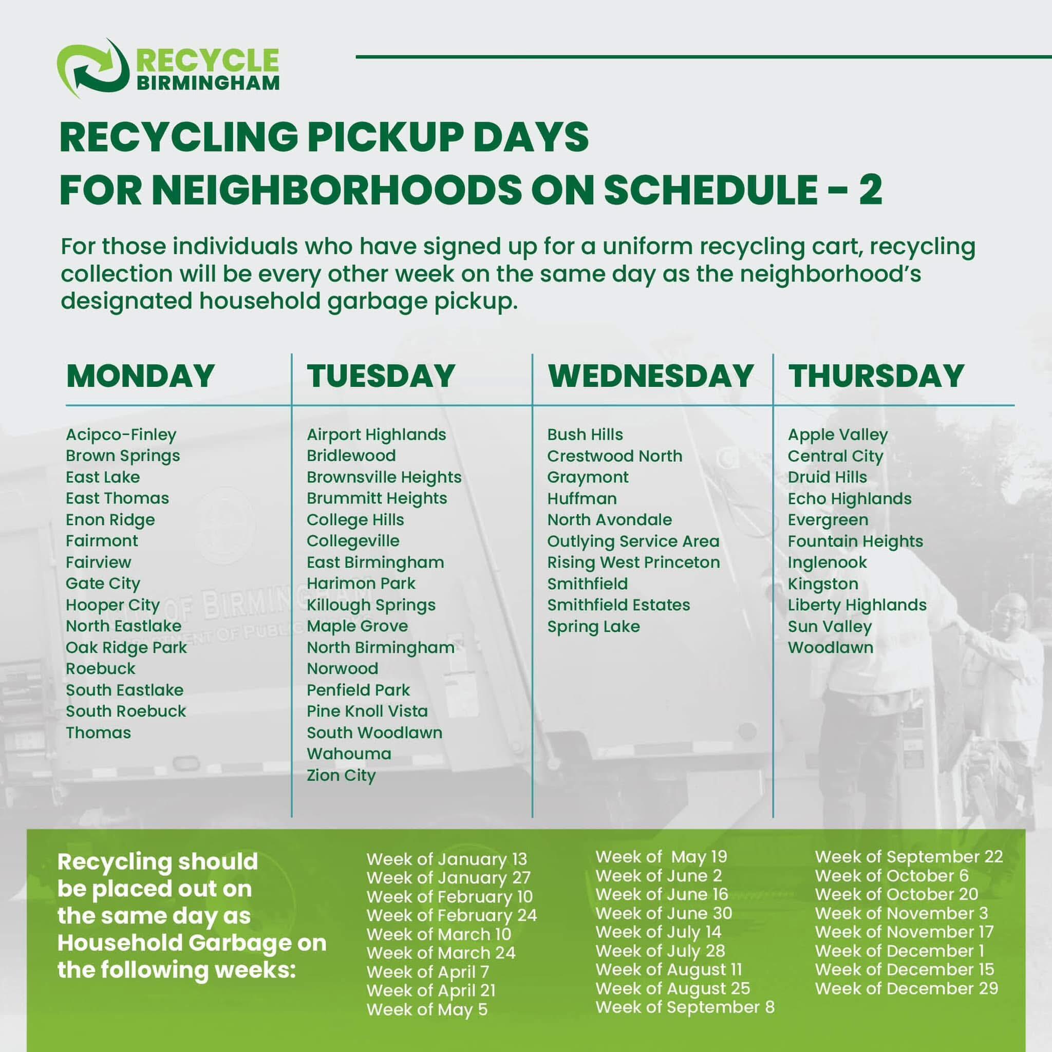 Here’s the Bulk Trash Pickup Schedule for April 2025 (City of ...