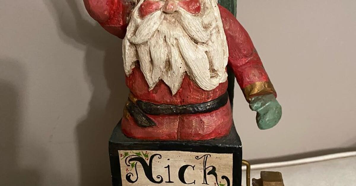 Sold pending pick up/Vintage 1988 House of Hatten Nick in a Box Santa ...