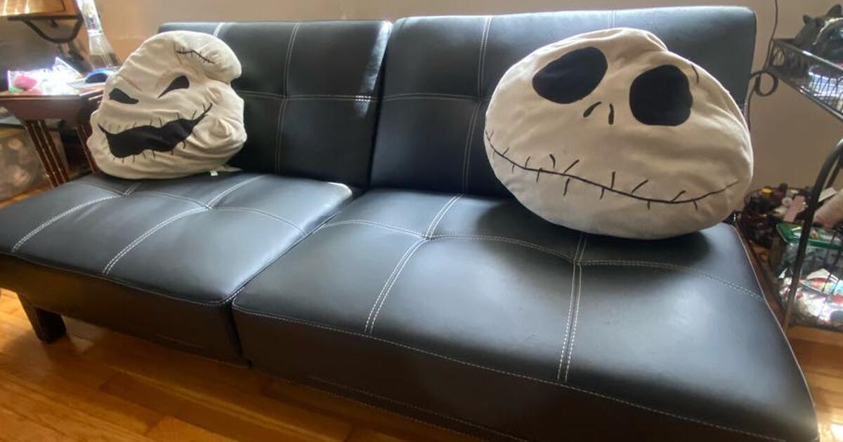 Black Leather Futon for $25 in St. Louis, MO | For Sale & Free — Nextdoor