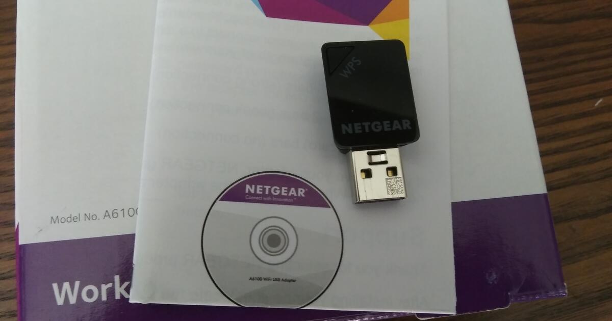 NETGEAR Wireless Wi-Fi AC Adapter AC600 Dual Band Model A6100 for $20 ...