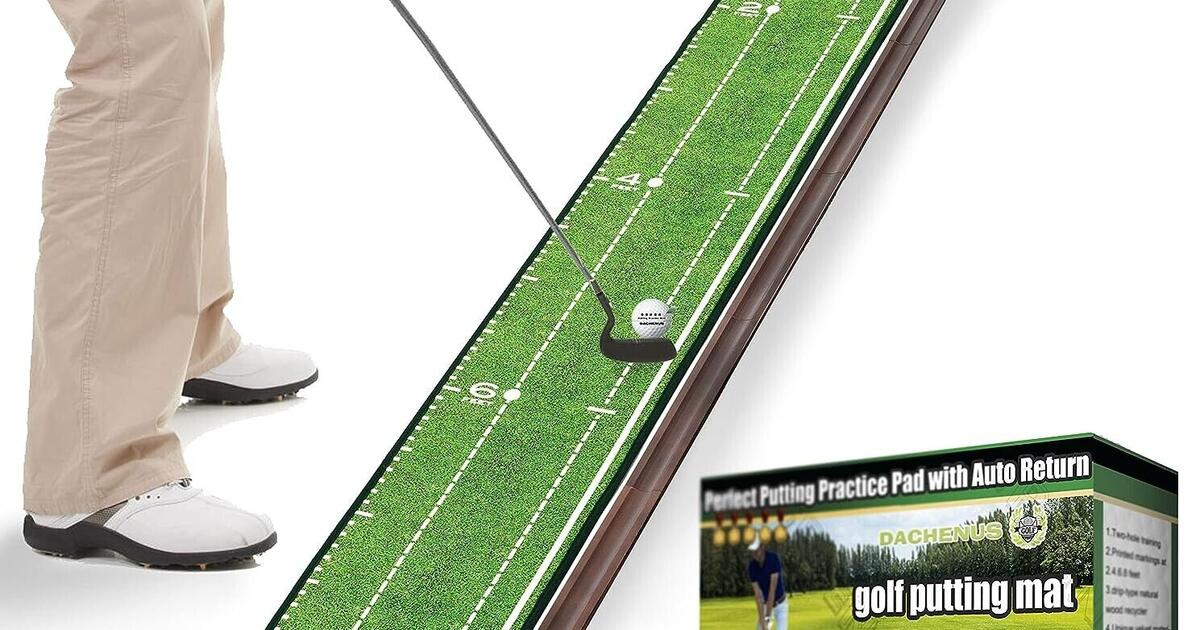 NEW BEST Solid Wood Mini Golf Putting Green Pad Mat Indoor Outdoor Auto ...