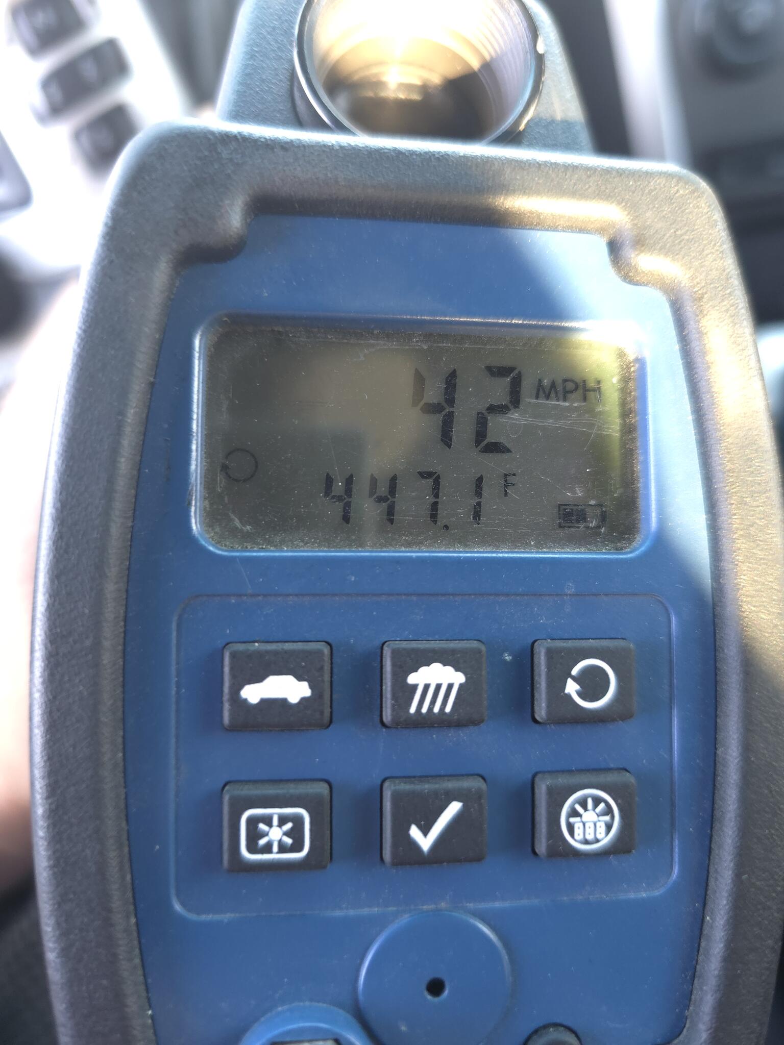This morning traffic officers pulled over a driver going 42 mph in the ...