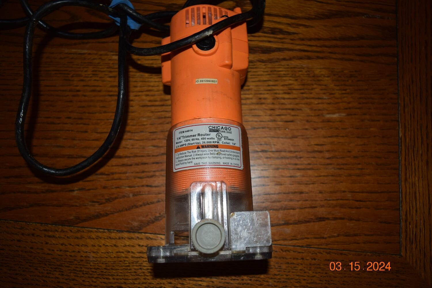 Chicago Electric 1/4 inch Trimmer Router for $15 in Oro Valley, AZ ...