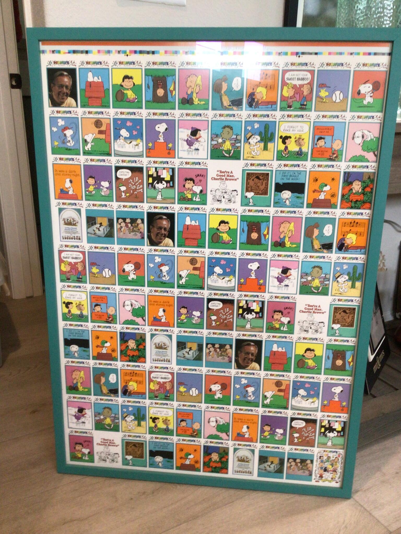 Framed Uncut Sheet Charles Schultz Peanuts Trading Cards. for $130 in ...