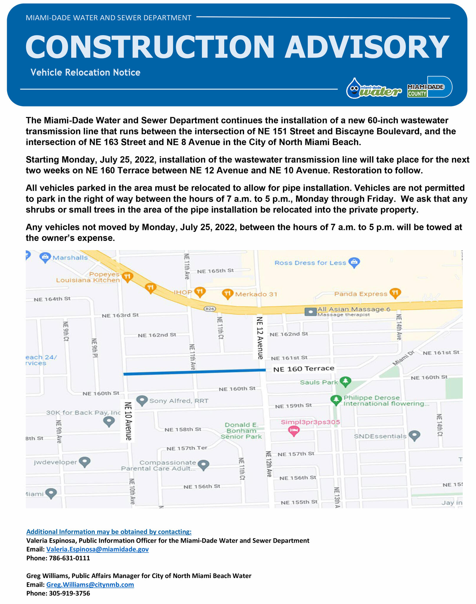 Installation of a new 60-inch wastewater transmission line (Miami-Dade ...