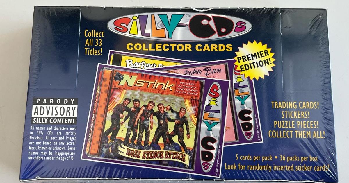 Silly CDs 2001 Premier Edition Collector Cards. Sealed Box of 36 Packs ...