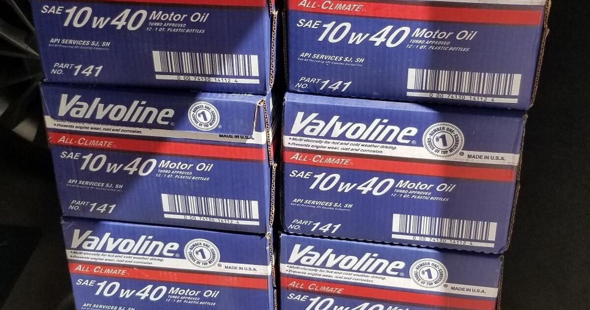 Full Case of Valvoline 10W-40W Oil for $35 in Cheyenne, WY | For Sale & Free — Nextdoor