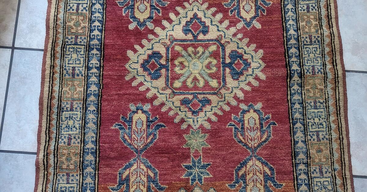 54"x 38" Hand Woven Wool Mina Gallery Magic Carpet Excellent Condition ...
