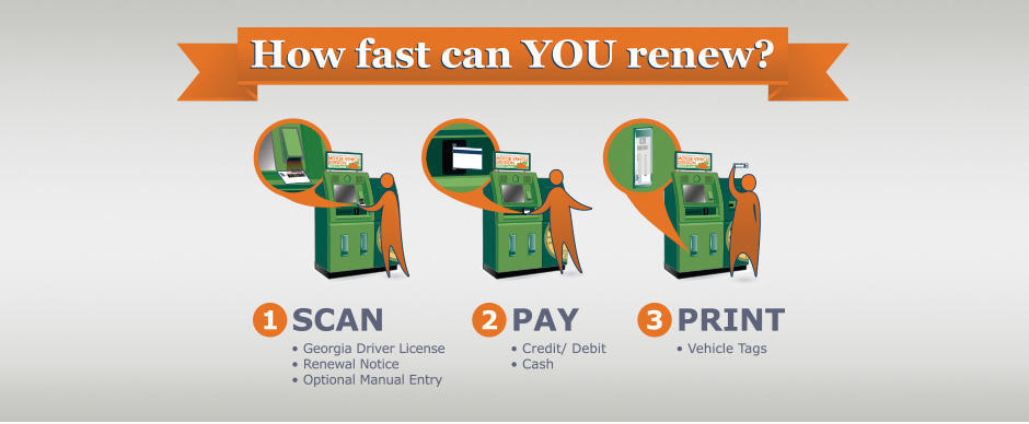 How to use Georgia MVD Self-Service Tag Kiosks, available at Kroger ...