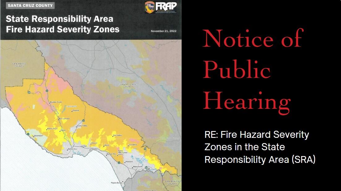 Public Hearing - SRA Fire Hazard Severity Zones (Central Fire District ...
