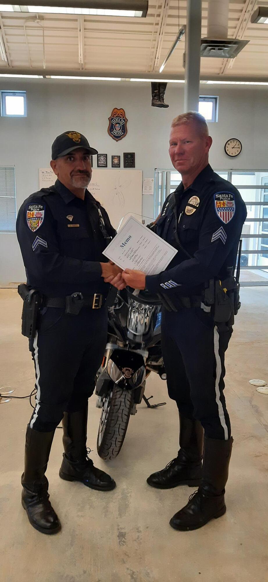 Officer Maes Receives Letter of Commendation (Santa Fe Police ...
