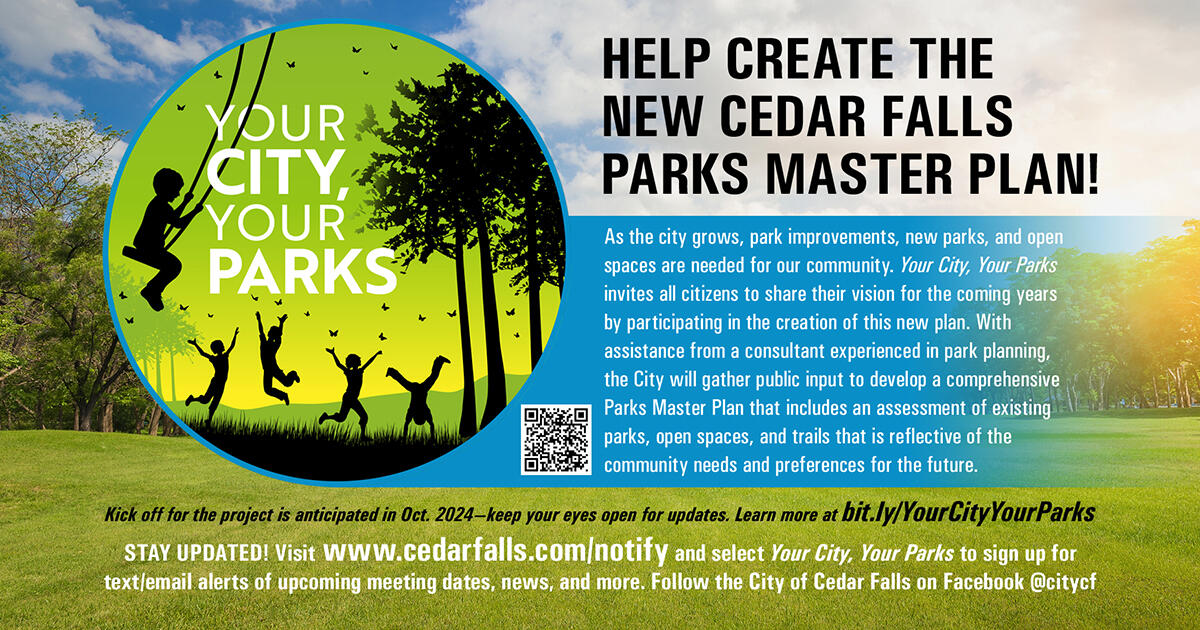 Help create the new Cedar Falls Parks Master Plan! (City of Cedar Falls) — Nextdoor — Nextdoor