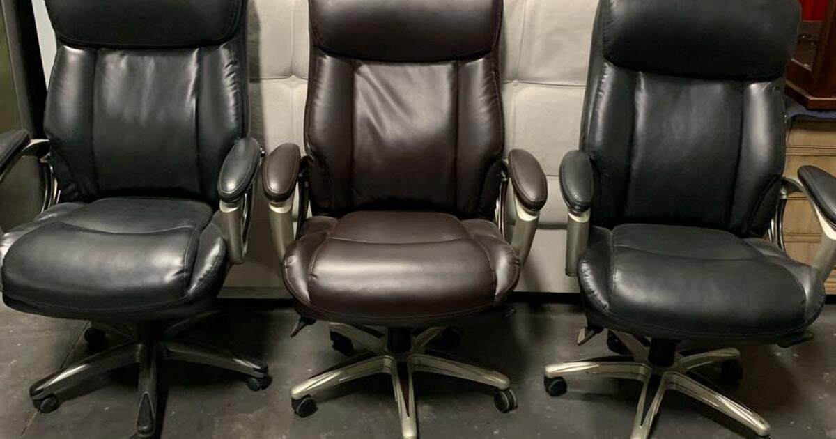 New La-Z-Boy Alston Big & Tall Executive Ofice Chairs, Black & Brown ...