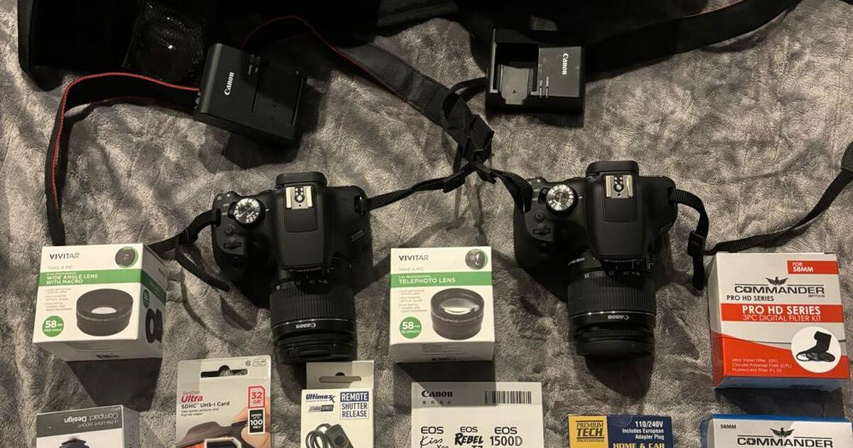 Canon Camera Bundle (Canon EOS 2000D & Canon EOS Rebel T7) for $600 in ...