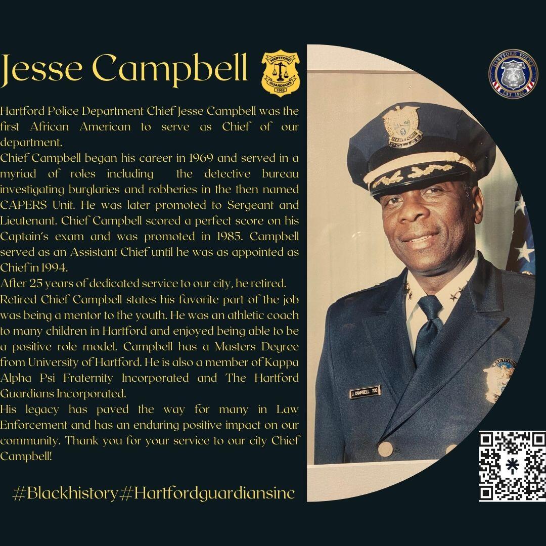 Jesse Campbell was HPD’s first Black Chief. (Hartford Police Department) — Nextdoor — Nextdoor