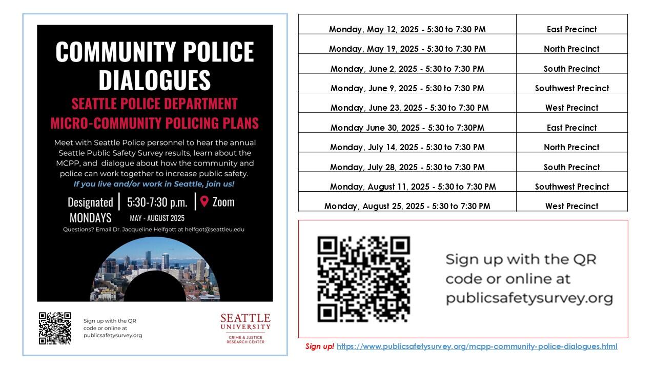 South Precinct SPD MCPP Community-Police Dialogue is TONIGHT June 2nd 5 ...