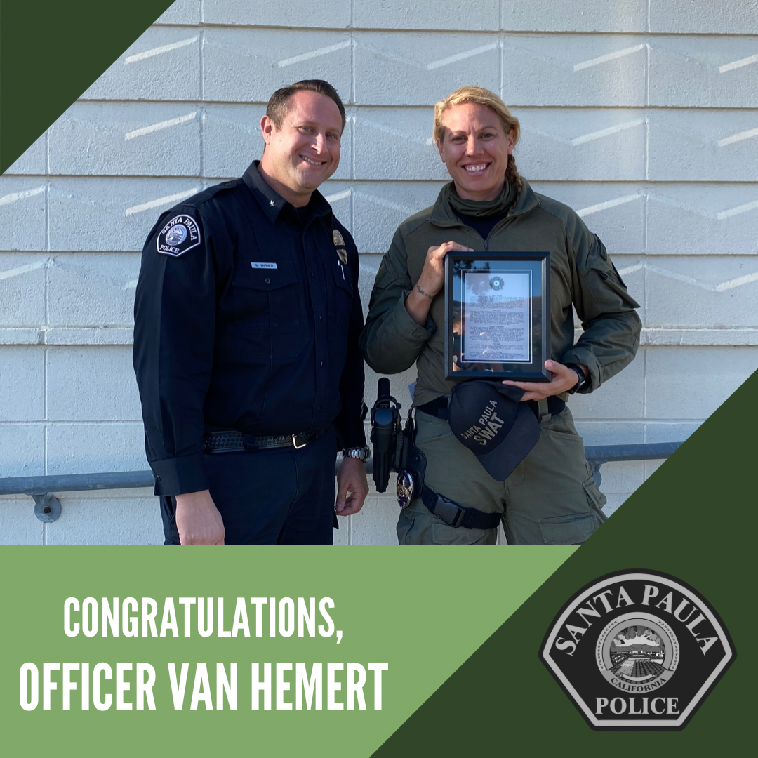 Congratulations Heather, our newest SWAT Member! (Santa Paula Police ...