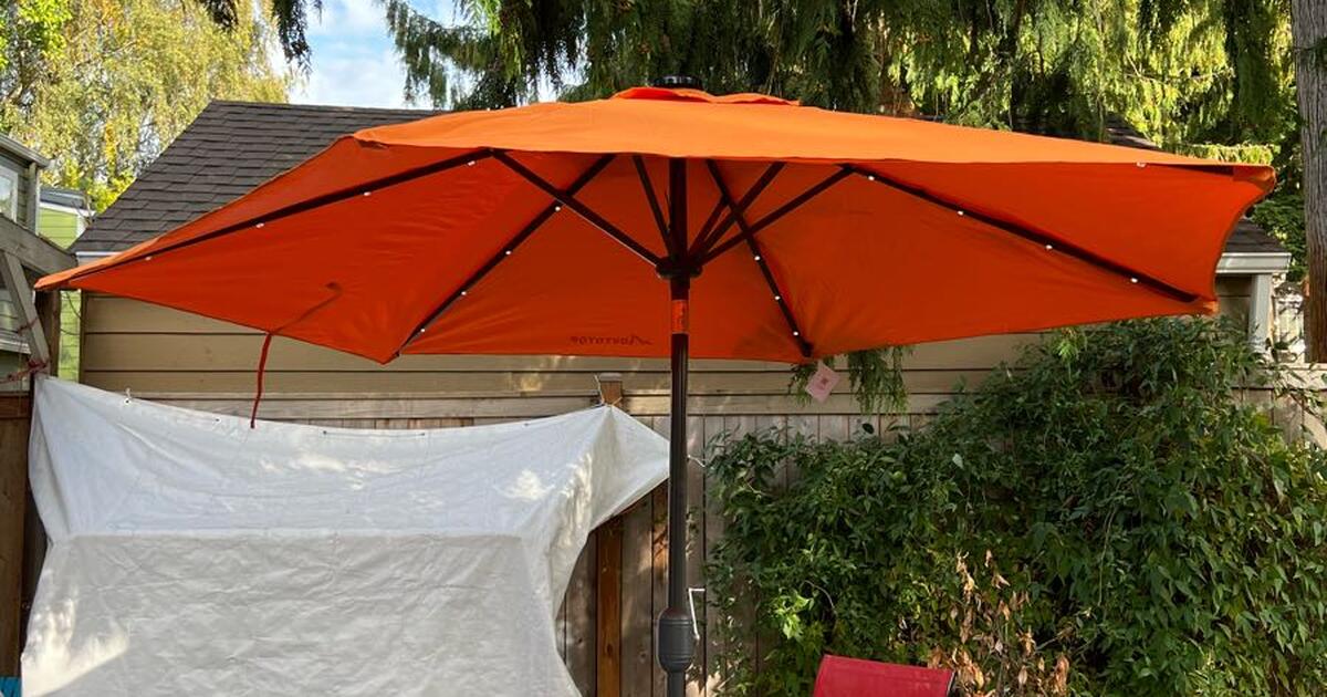 9 foot patio umbrella with lights for $60 in Seattle, WA | For Sale ...