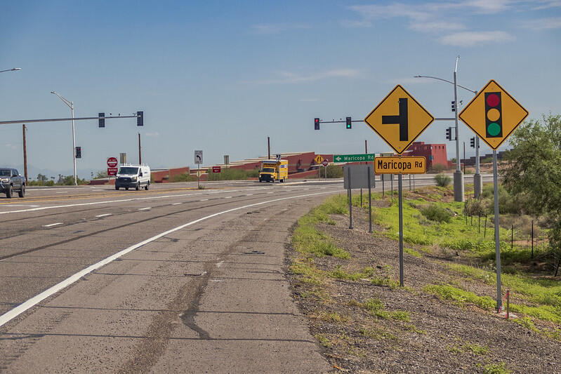 Check out the new traffic signal at SR 347 and Old Maricopa Road (State ...
