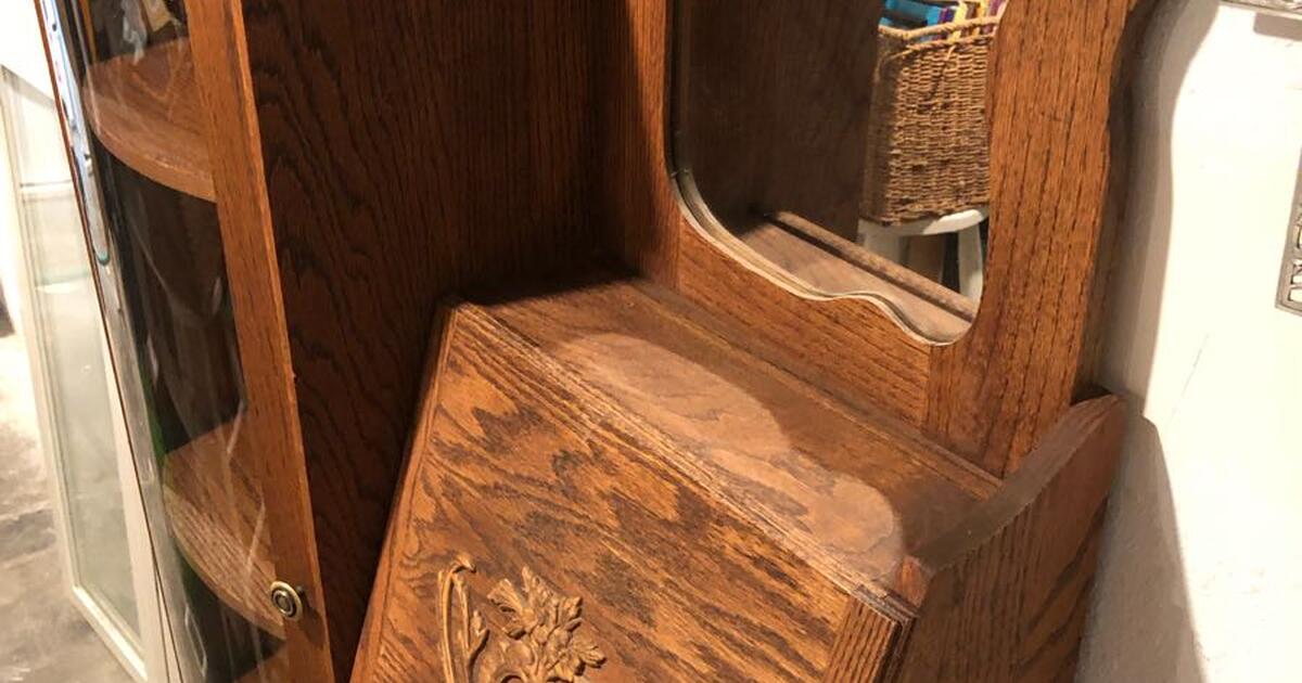 ANTIQUE OAK SIDE-BY-SIDE DESK/DISPLAY CASE for $250 in Seattle, WA ...