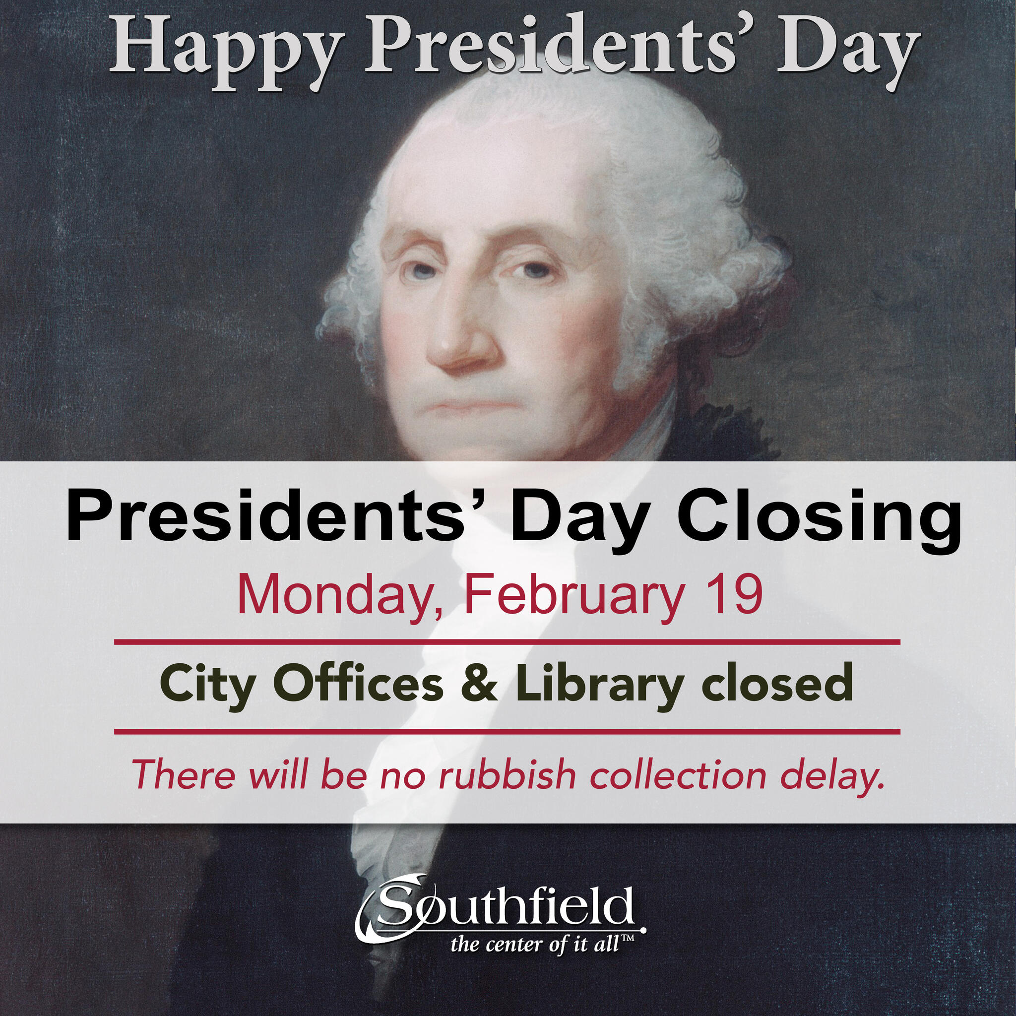 City of Southfield Offices and Library will be closed on Monday ...