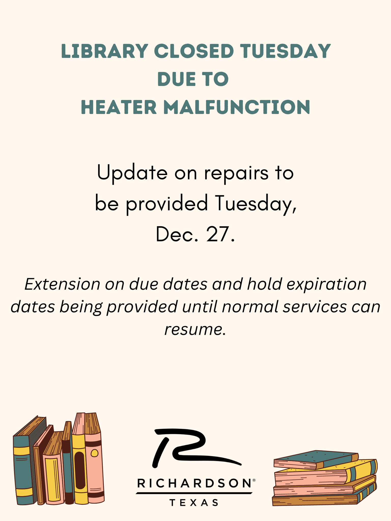 Richardson Public Library Closed Tomorrow Due To HVAC System Failure ...