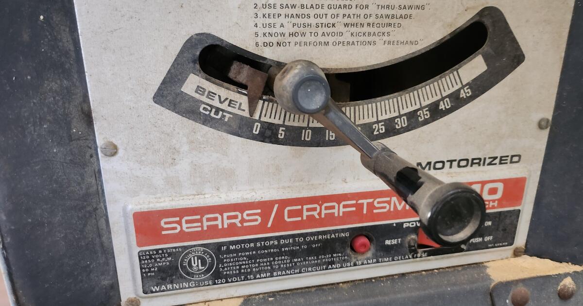 Sears Craftsman 10 Inch Table Saw for $45 in Phoenix, AZ | For Sale ...