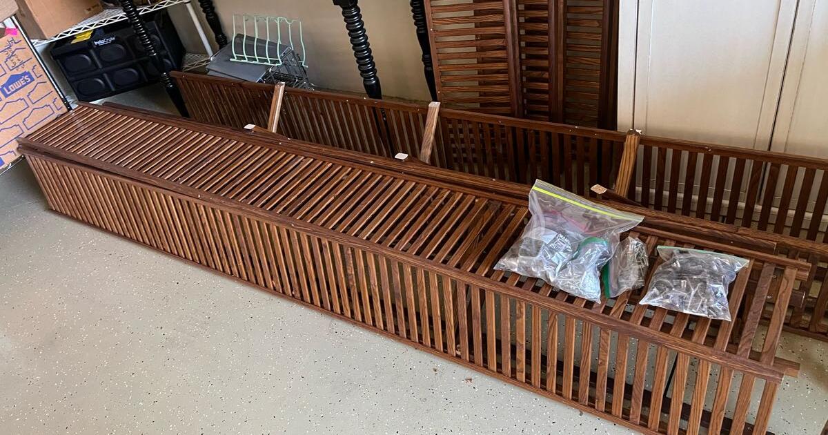 Wooden Slatted Shelving Units - Closet selves for Free in Lakewood ...