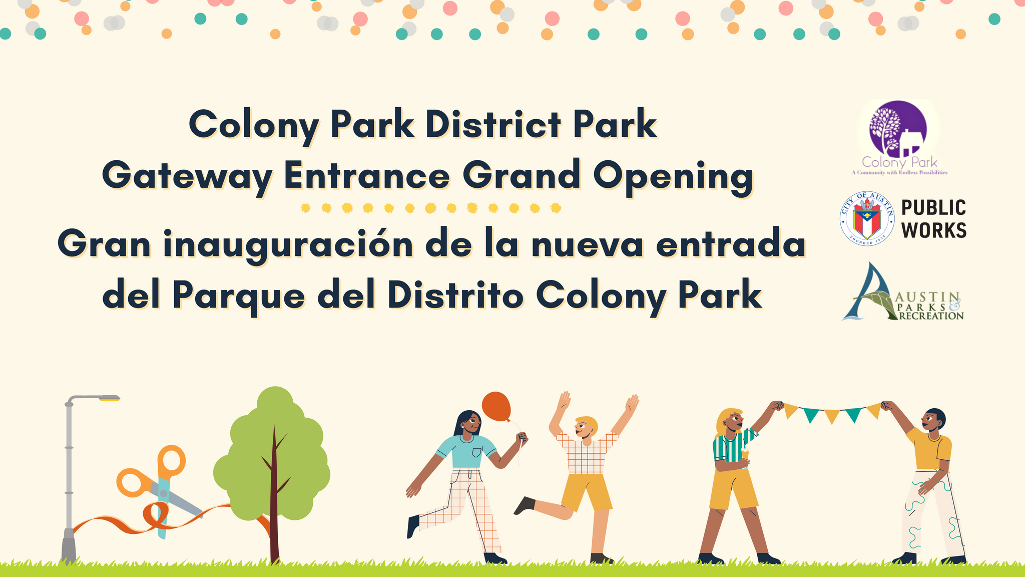Join us at the Colony Park District Park Gateway Entrance Grand Opening ...