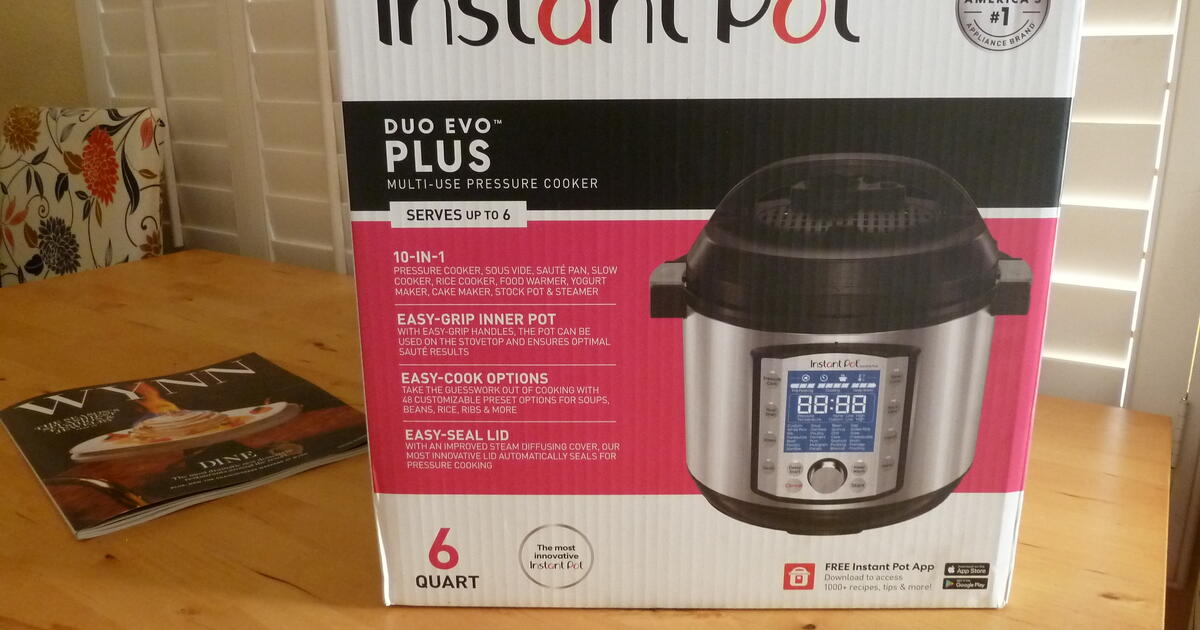 Instant Pot Duo Evo Plus 6-Quart Multi-Use Pressure Cooker - Stainless ...