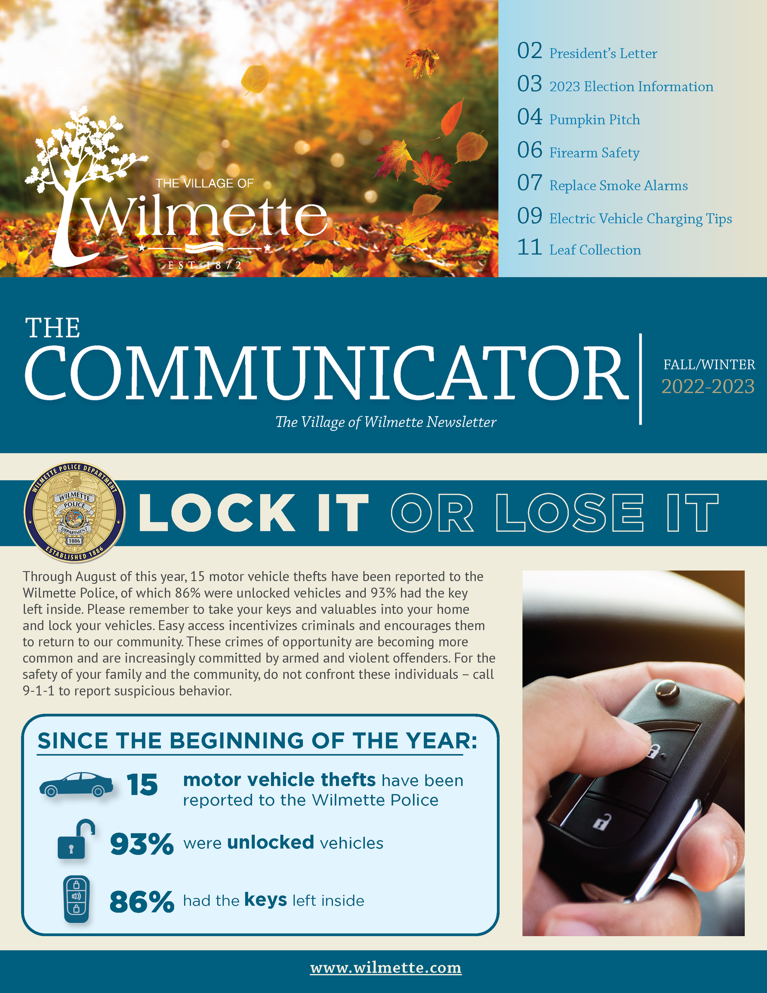 The 2022 Fall & Winter edition of the Village of Wilmette Communicator is now available online ...