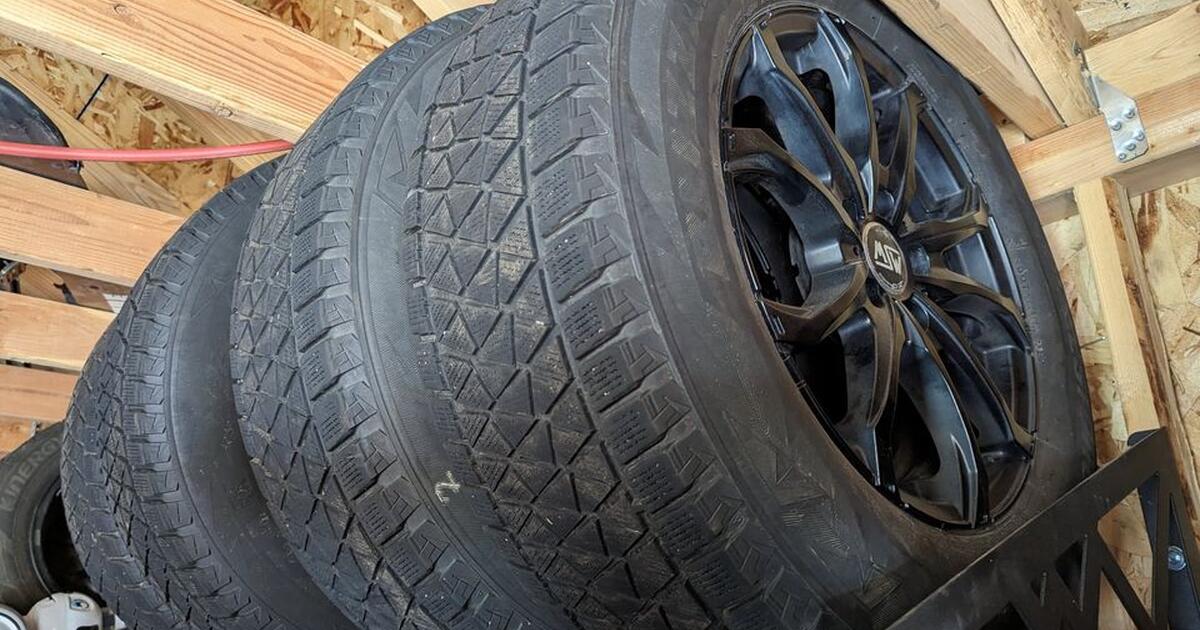 Set of 245/70R Blizzak Snow Tires and 17" MSW Rims in good shape for ...
