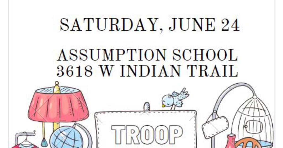 This Saturday (6/24) Only! 40+ Family Yard Sale @ Assumption Parish. Supports Scout Troop 117 in ...