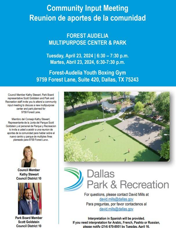 **Public Input Meeting- Attention District 10 Community Members ...