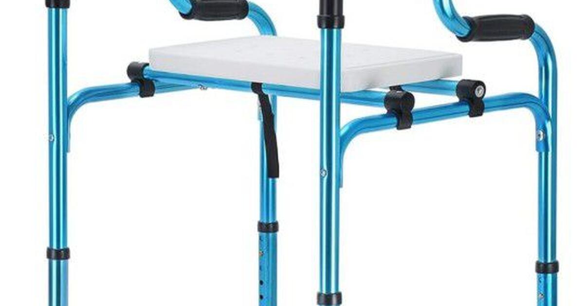 Health Line Massage Products 4-in-1 Stand-Assist Folding Walker with ...