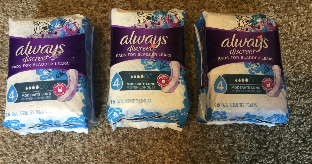 ALWAYS Discreet Pads for Bladder Leaks | Moderate Long-Lightly Scented ...