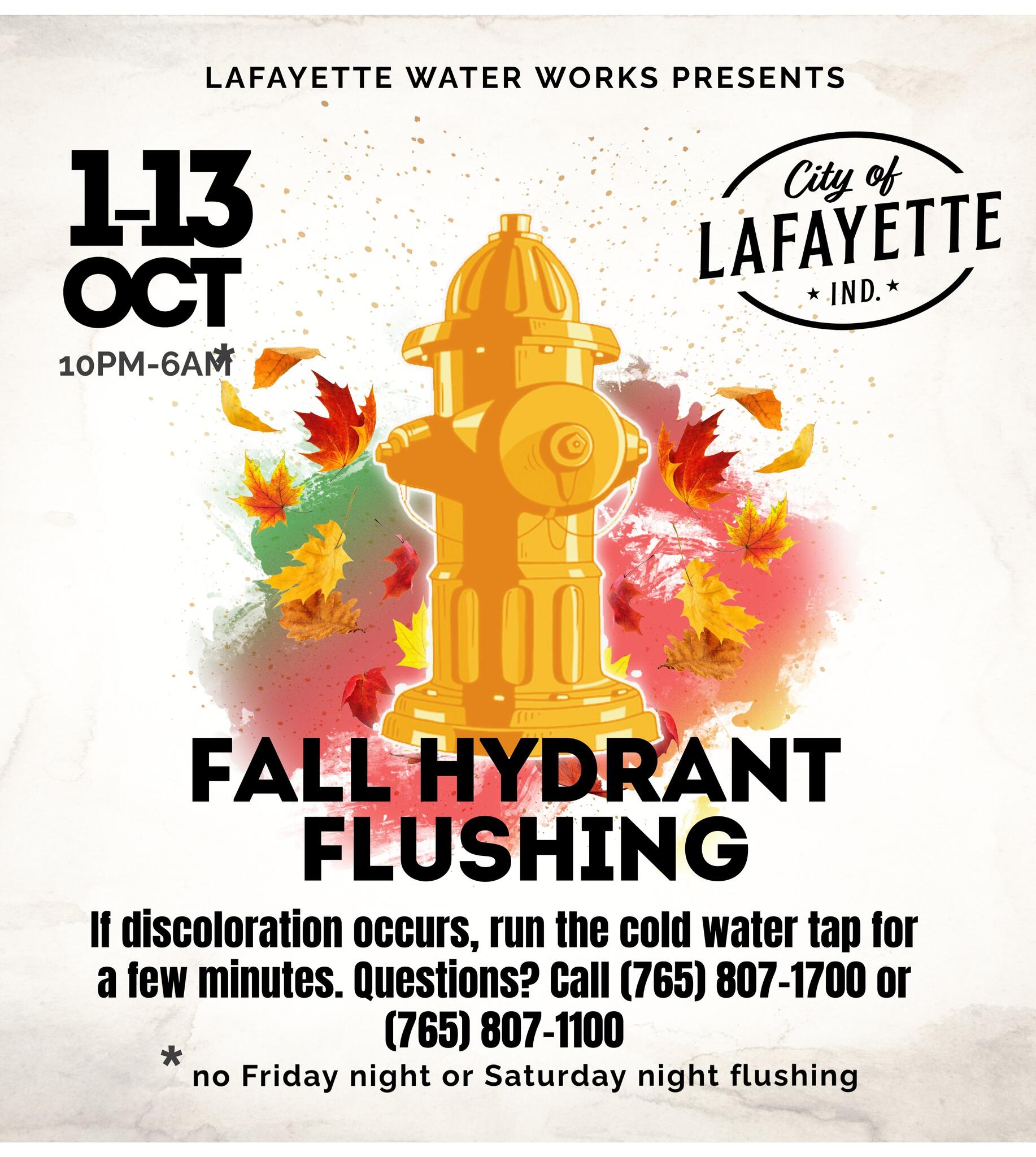 𝟮𝟬𝟮𝟯 𝗙𝗮𝗹𝗹 𝗛𝘆𝗱𝗿𝗮𝗻𝘁 𝗙𝗹𝘂𝘀𝗵𝗶𝗻𝗴 𝗦𝗰𝗵𝗲𝗱𝘂𝗹𝗲 Flushing of hydrants is essential ...