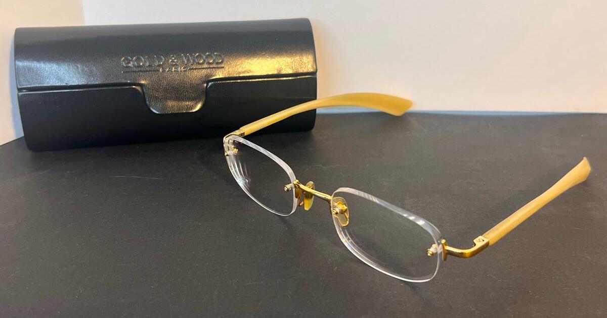 Gold And Wood Rimless Genuine Horn Frame Eyeglasses For 175 In Fort Wayne In For Sale And Free