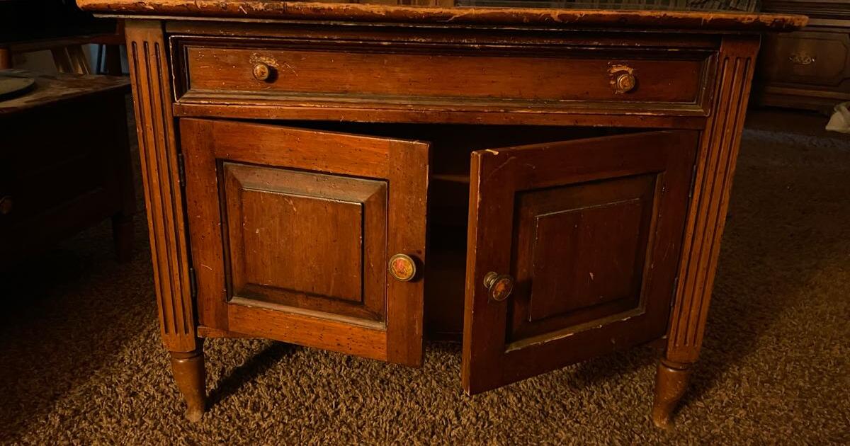 Vintage Wood end table with storage for $20 in Milwaukee, WI | For Sale ...