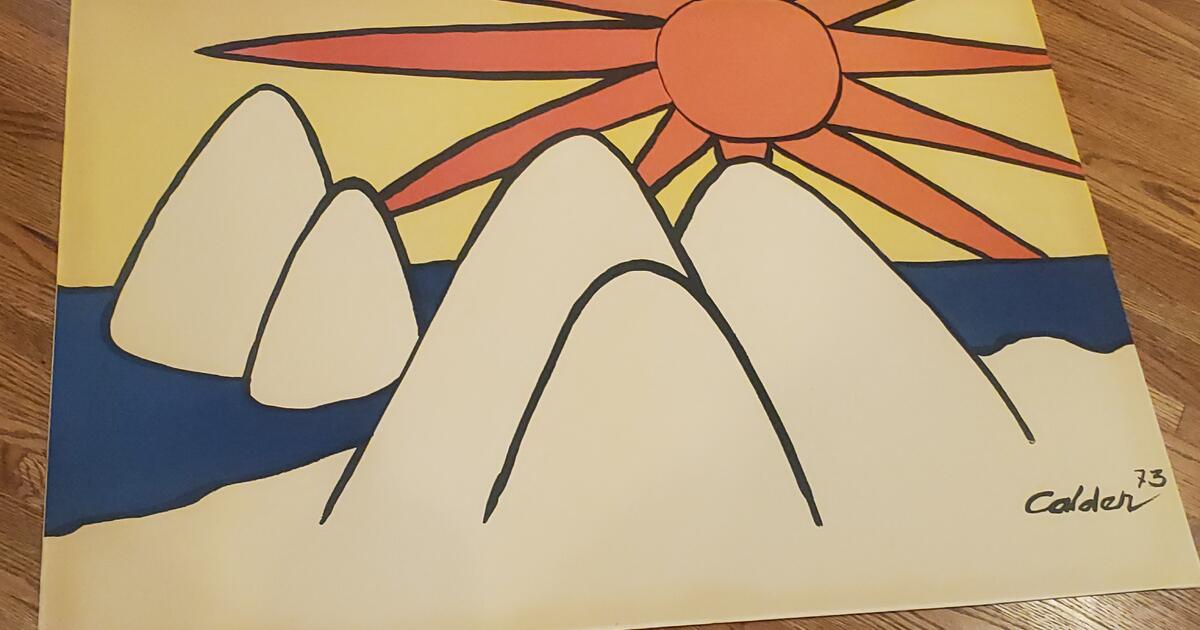 Alexander Calder Arctic Sunset Print 1973 Large Framed Art 45 X 31 ...